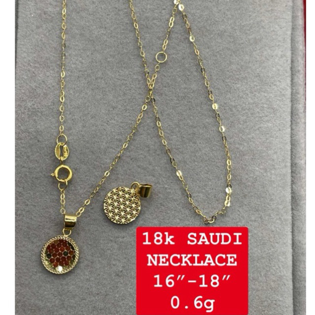 COD PAWNABLE 18k SAUDI GOLD NECKLACE W/PENDANT | Shopee Philippines