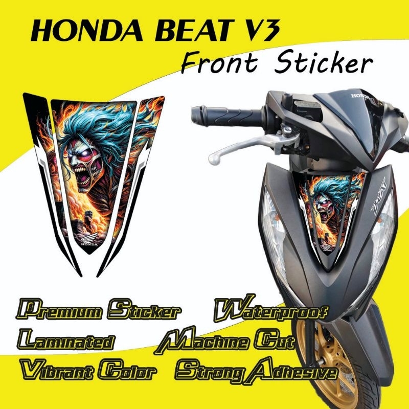 honda beat V3 front sticker/motorcycle stickers/motorcycle accessories ...
