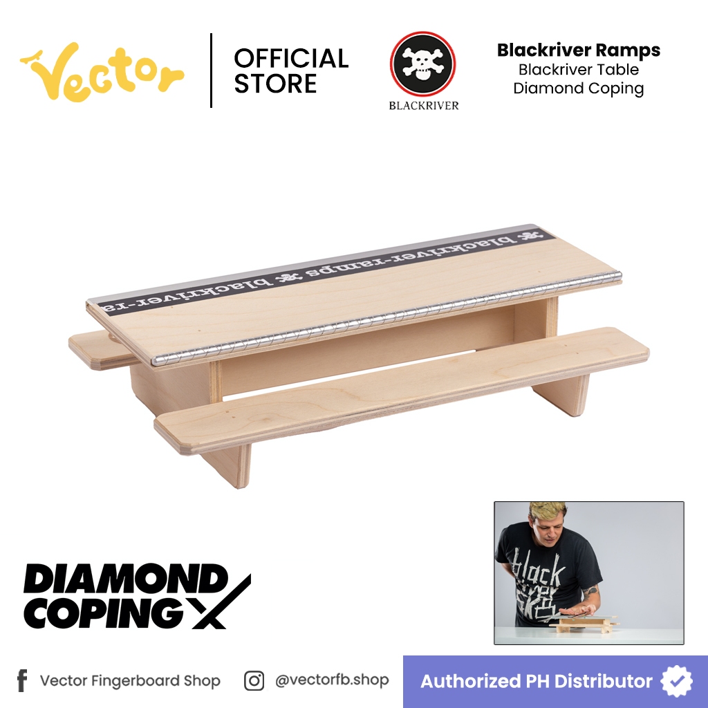 Blackriver Ramps Table Diamond Coping - BRR Professional Fingerboard ...