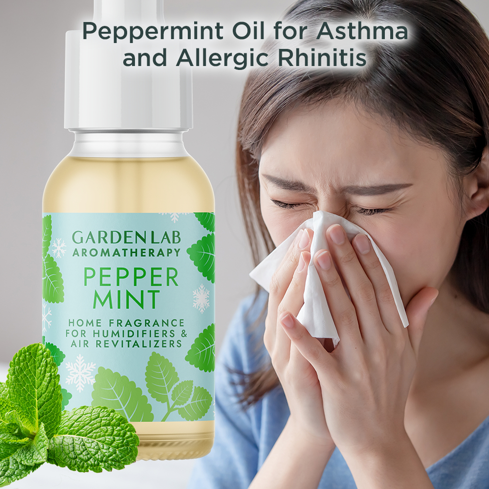 Garden Lab Peppermint Water Soluble Essential Oil for Asthma, Cough ...