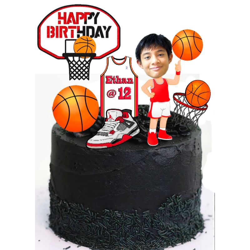 Basketball theme personalized cake topper set | Shopee Philippines