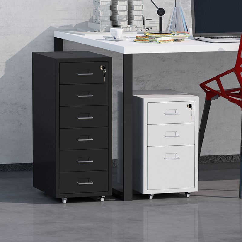 Metal Cabinet With Lock 3/5/6L Unit-Minimalist Home Office Drawer File ...