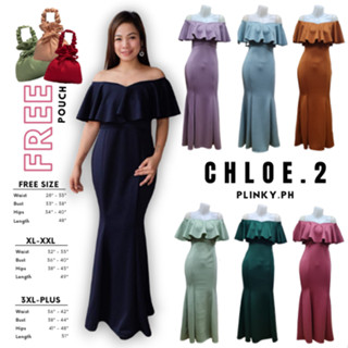 KLOWEE Off-Shoulder Gown Elegant Long Formal Dress for Women | Plus Size, Wedding, Bridesmaid ...