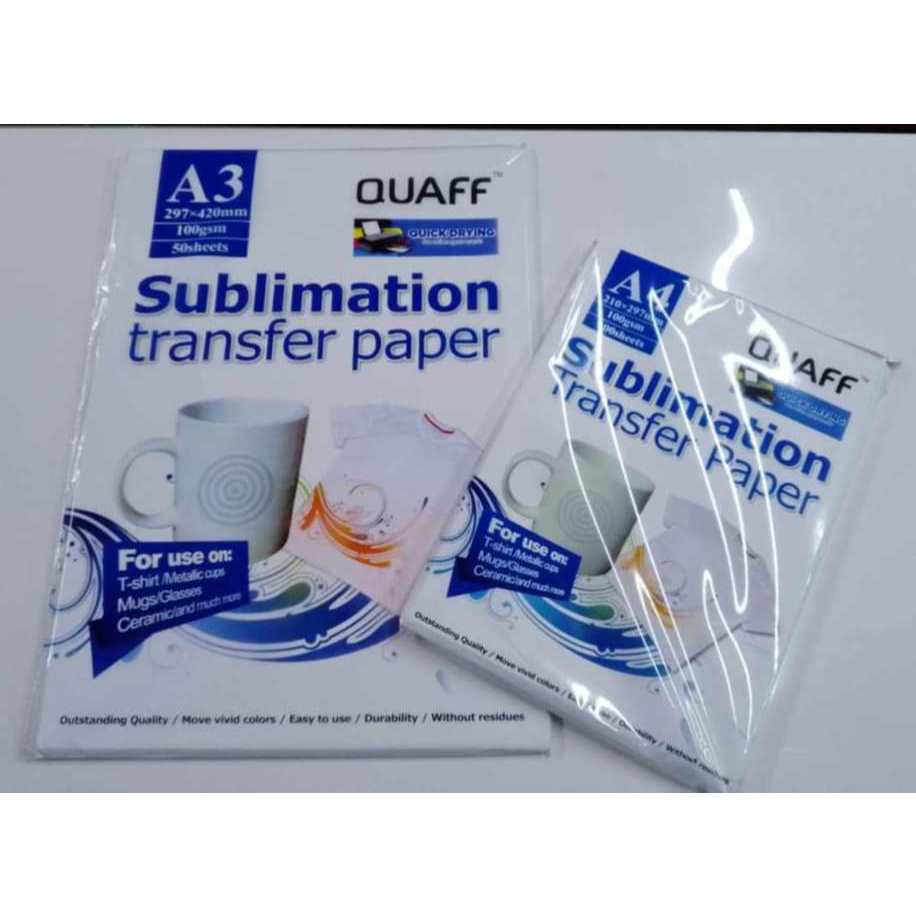 QUAFF SUBLIMATION PAPER A3 SIZE (50PCS) & A4 SIZE (100PCS) | Shopee Philippines