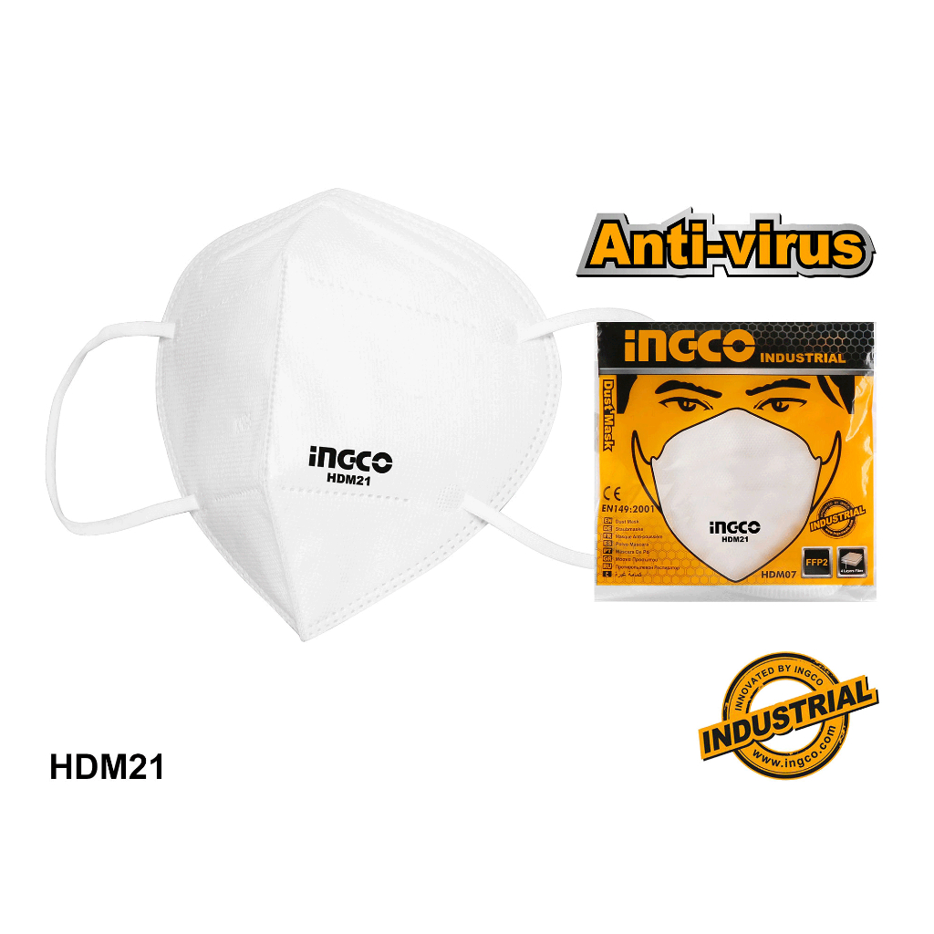 INGCO 1pc Face Dust Mask Non-Medical N95 HDM21-TFM- IHT | Shopee ...