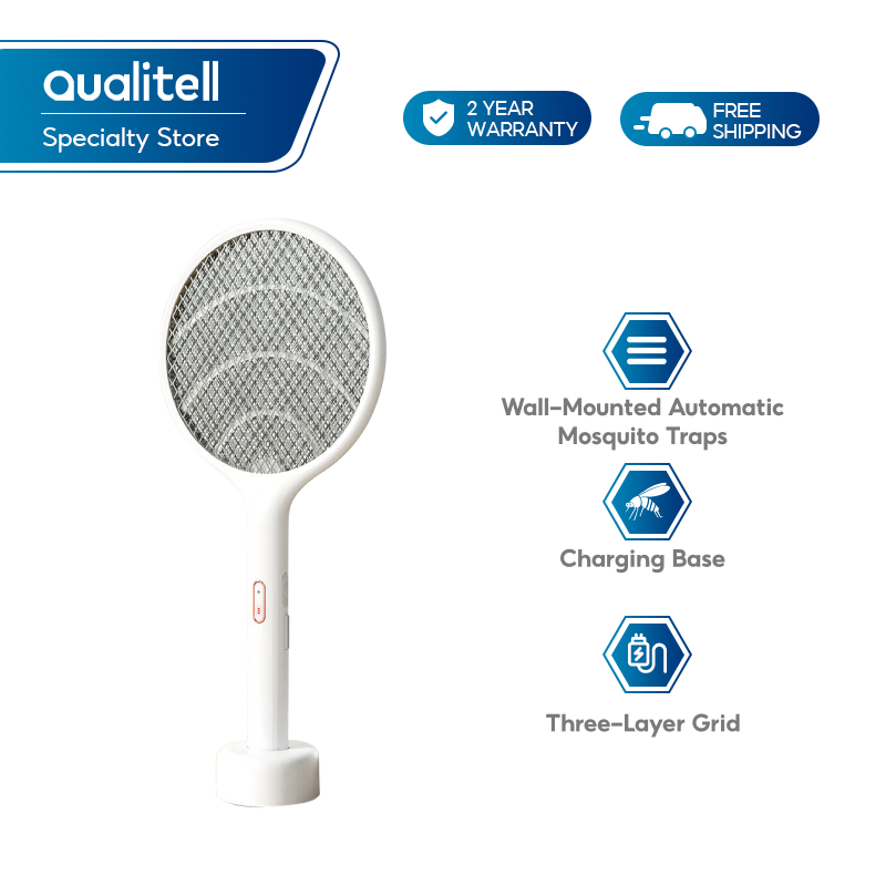 Qualitell powerful electric mosquito swatter rechargeable Flyswatter automatic mosquito trap E1 ...