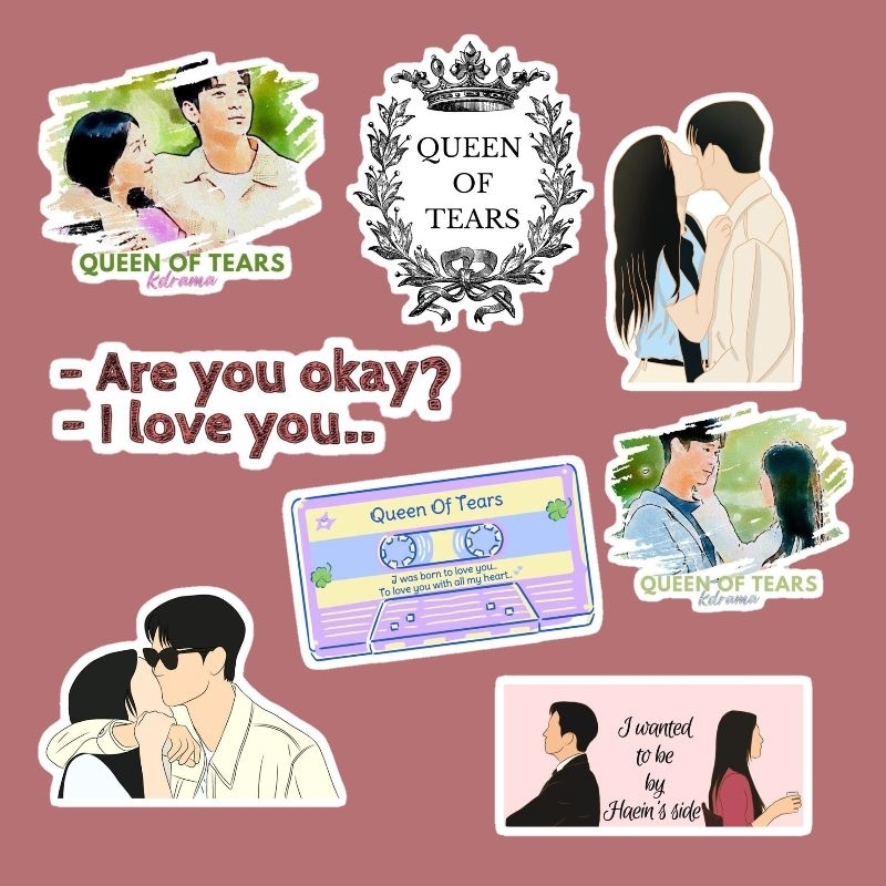 Queen Of Tears Kdrama Stickers | Vinyl Matte Laminated Waterproof and ...