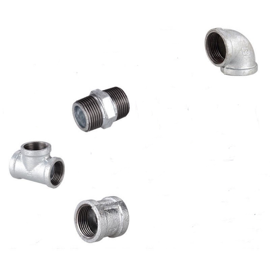 GI FITTINGS GALVANIZED 40mm 50mm 63mm COUPLING ELBOW TEE HEXNIPPLE ...