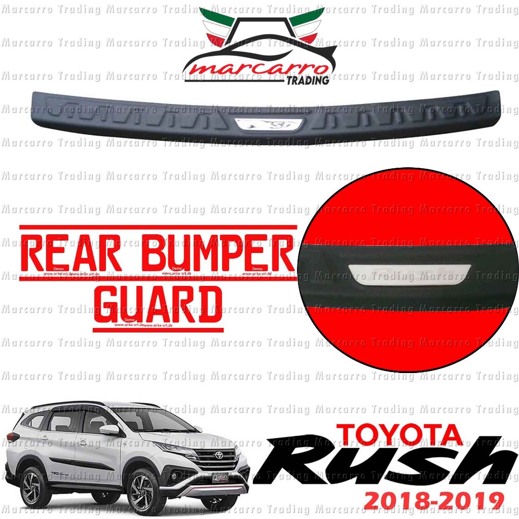 Toyota Rush 2018-2019 Rear Bumper Step Sill Guard (Rubber) | Shopee ...