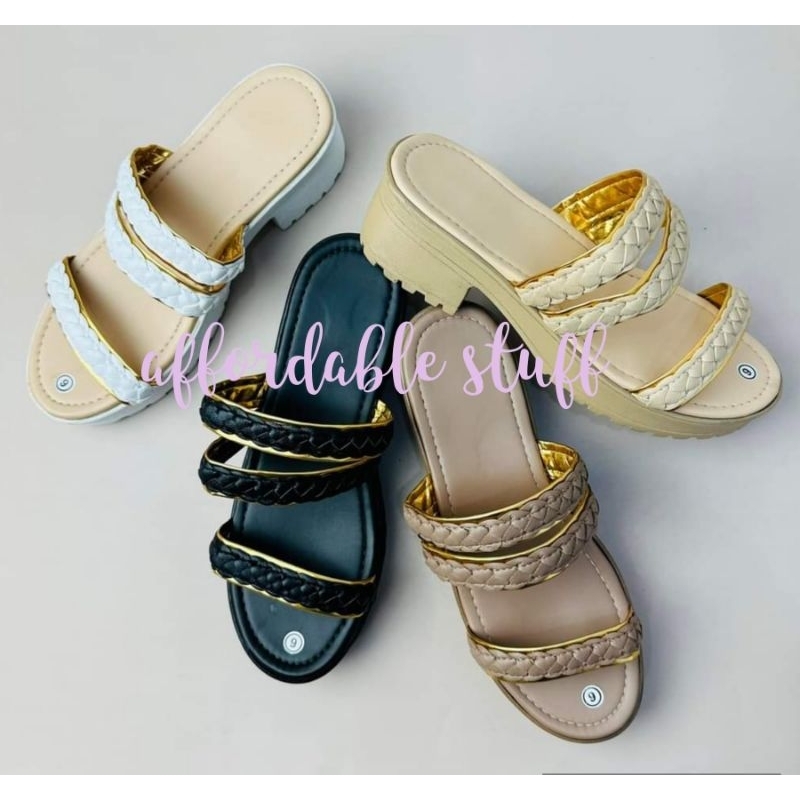 MARIKINA SEMI WEDGE ( 3 STRAP BRAIDED) | Shopee Philippines
