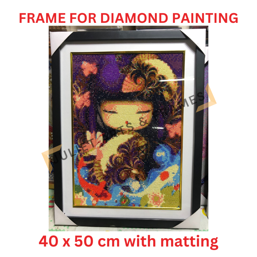 40 x 50 cm FRAME with 1 inch MATTING for DIAMOND PAINTING (HALF INCH ...
