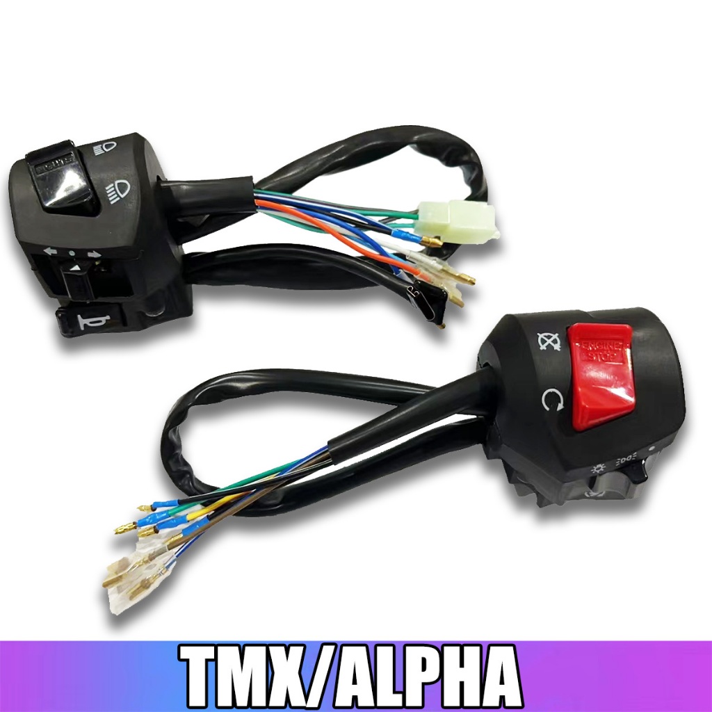 MOTORCYCLE PARTS HANDLE SWITCH FULL SET LH/RH FOR TMX-ALPHA | Shopee ...