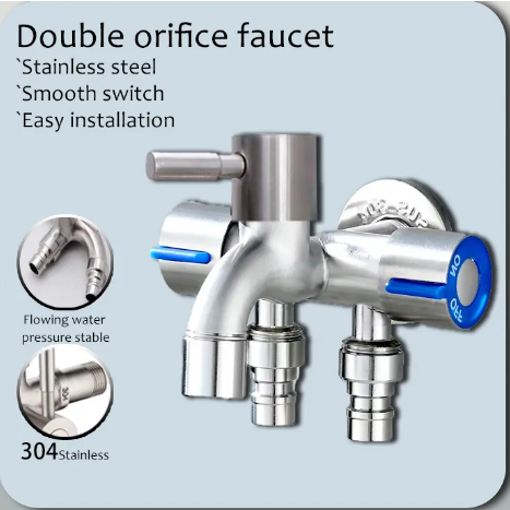 SUS304 Faucet Three Tap Multifunctional Stainless Steel Faucet Three ...