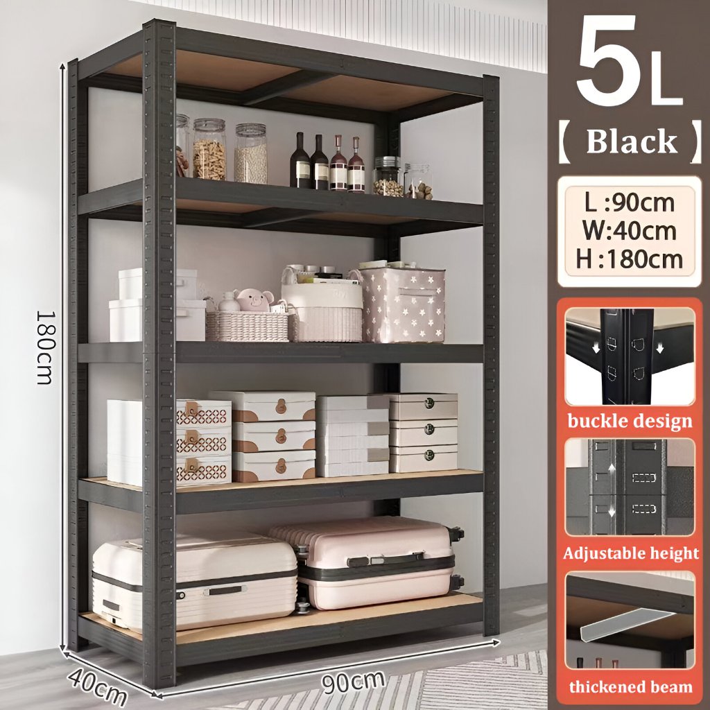 Boltless Steel Rack 6 Layers Organizer Adjustable Heavy Duty Rack Metal ...