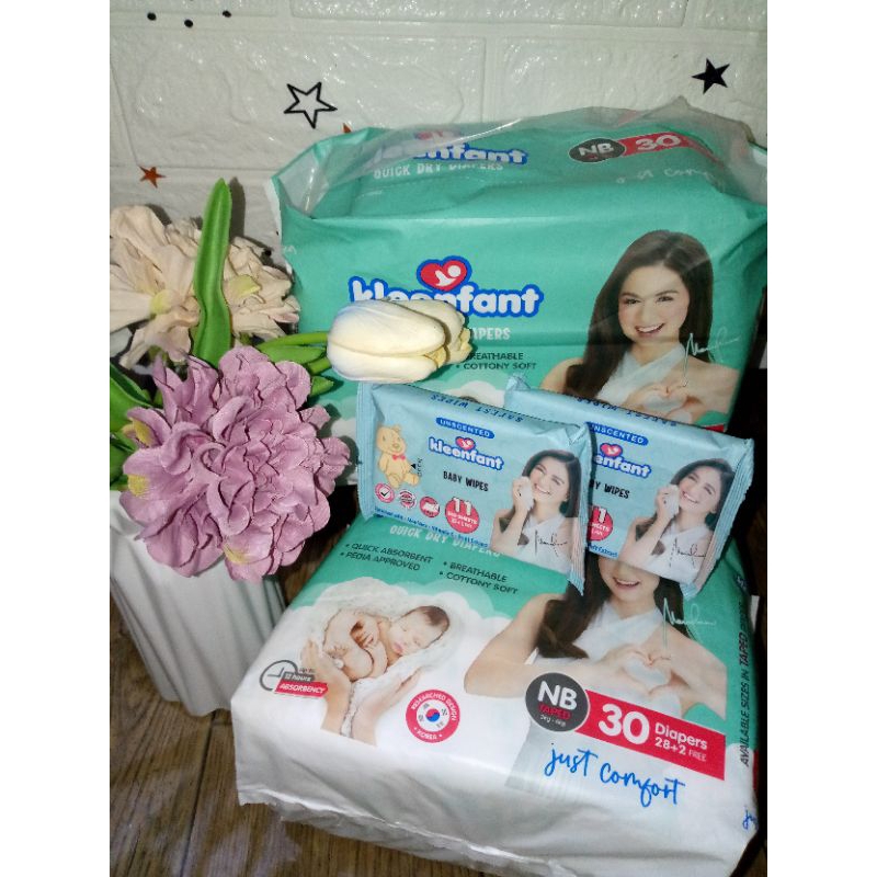 KLEENFANT NEWBORN DIAPER ( 2 PACK ) | Shopee Philippines