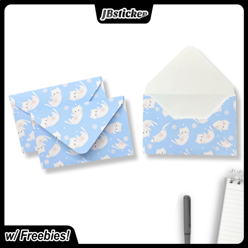 5pcs Cat Envelope, Cute Envelope, Card Envelope, CAT05 | Shopee Philippines