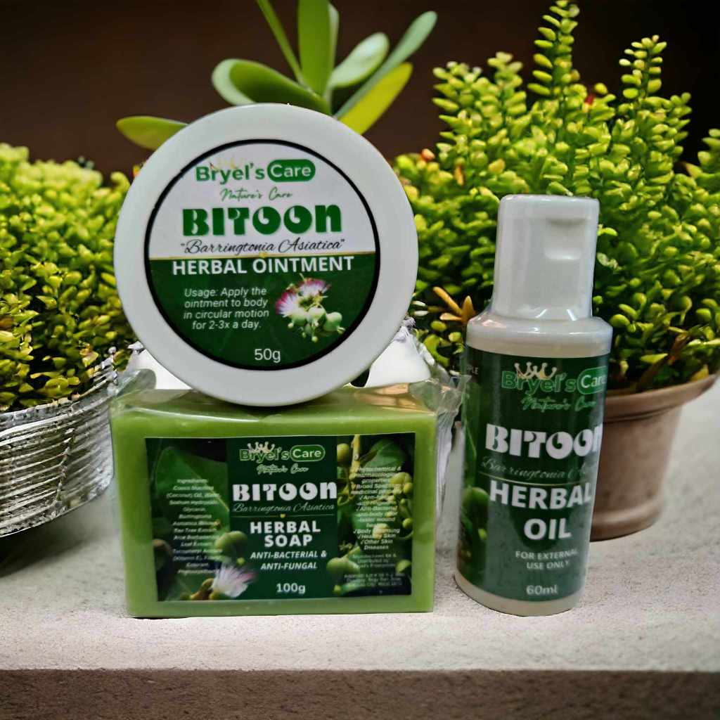3 in 1 BITOON SET(BITOON OIL 60ml,BITOON OINTMENT 50g,BITOON SOAP 100g FOR BODY WELLNESS ...