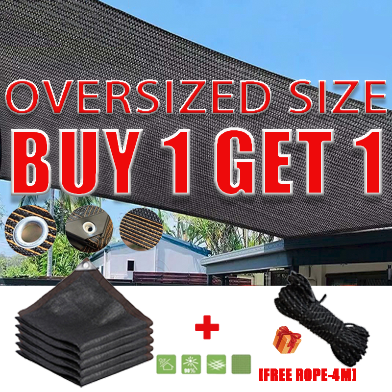 BIG SIZE Anti UV 90% Sunshade Net Garden Net black Outdoor Farm Net ...