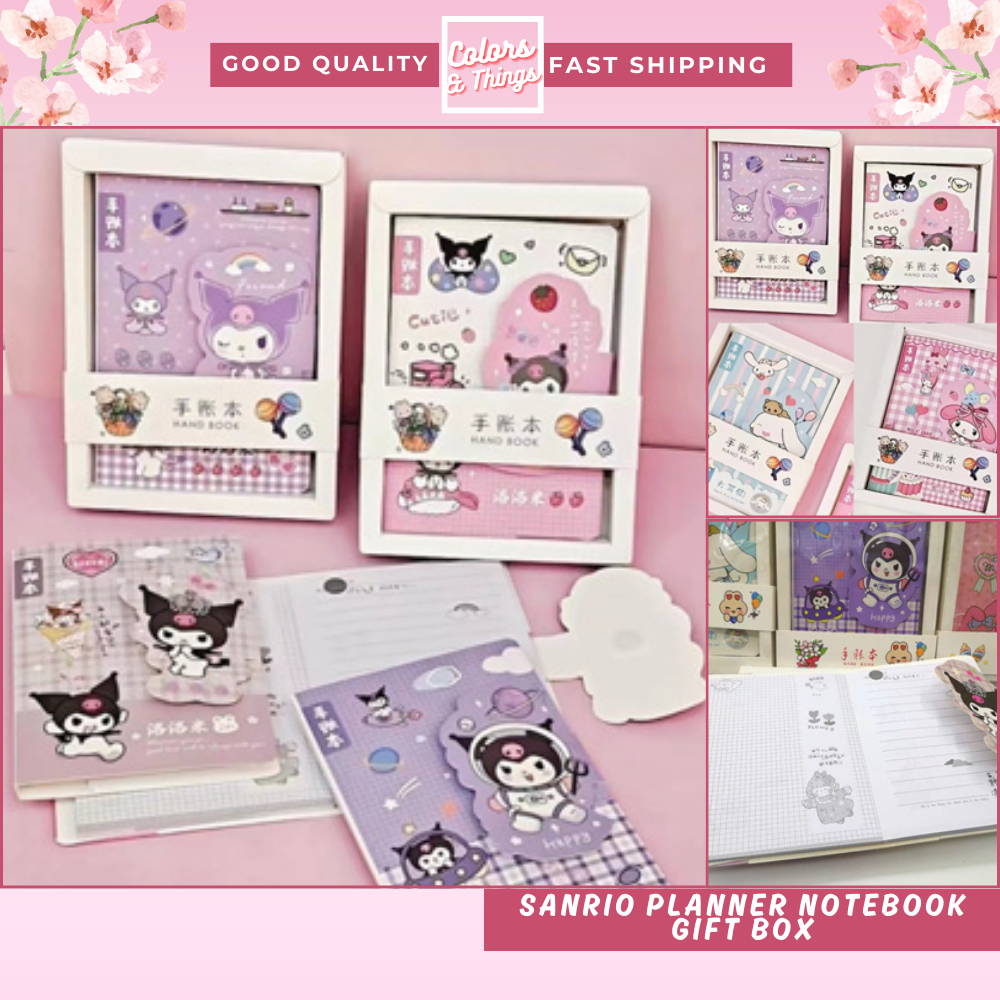 Sanrio Character Planner Notebook with Gift Box Cute & Practical Daily ...