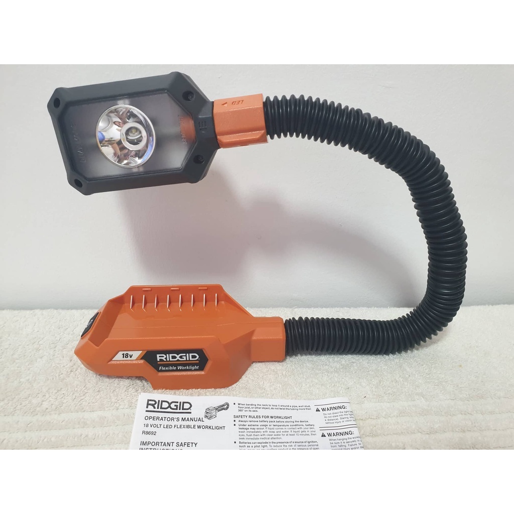 RIDGID GEN5X 18V Flexible Dual-Mode LED Portable Work Light, tool only ...