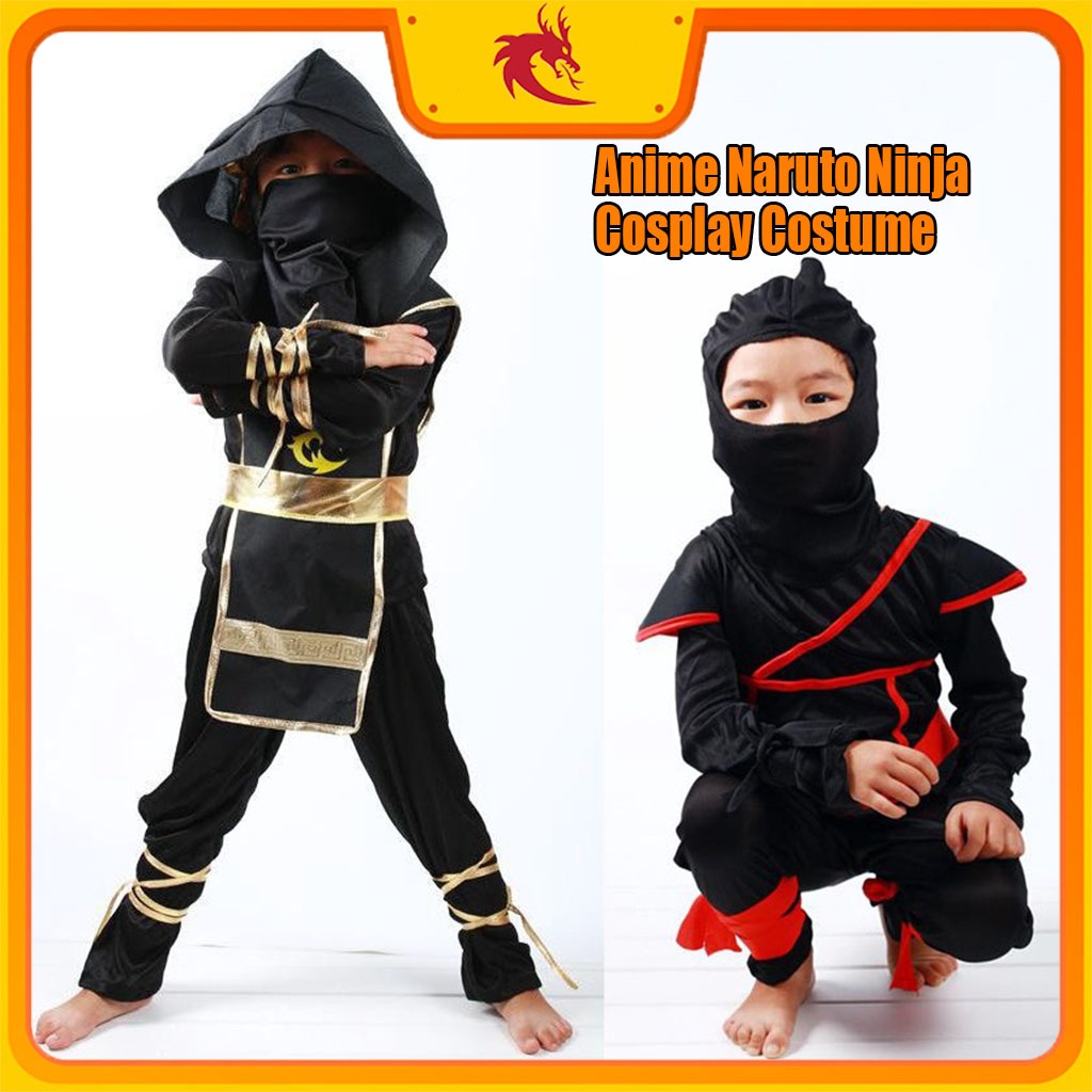 Anime Naruto Ninja Cosplay Costume Boys Kids Assassin Samurai Halloween ...