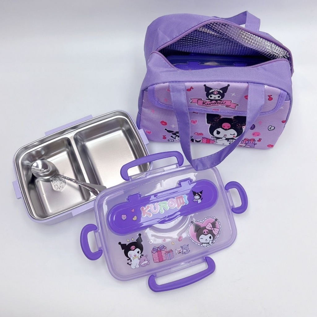 Cartoon character lunch box with spoon stainless steel lunch box for ...