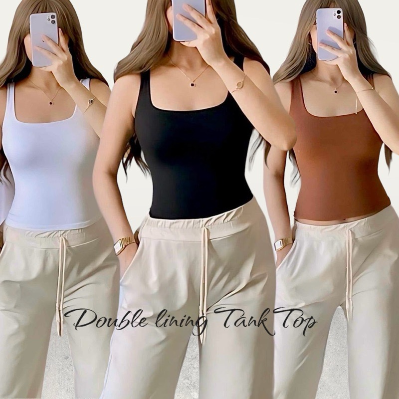 Sanah.H DOUBLE LINING Full Length Sando Top | Shopee Philippines