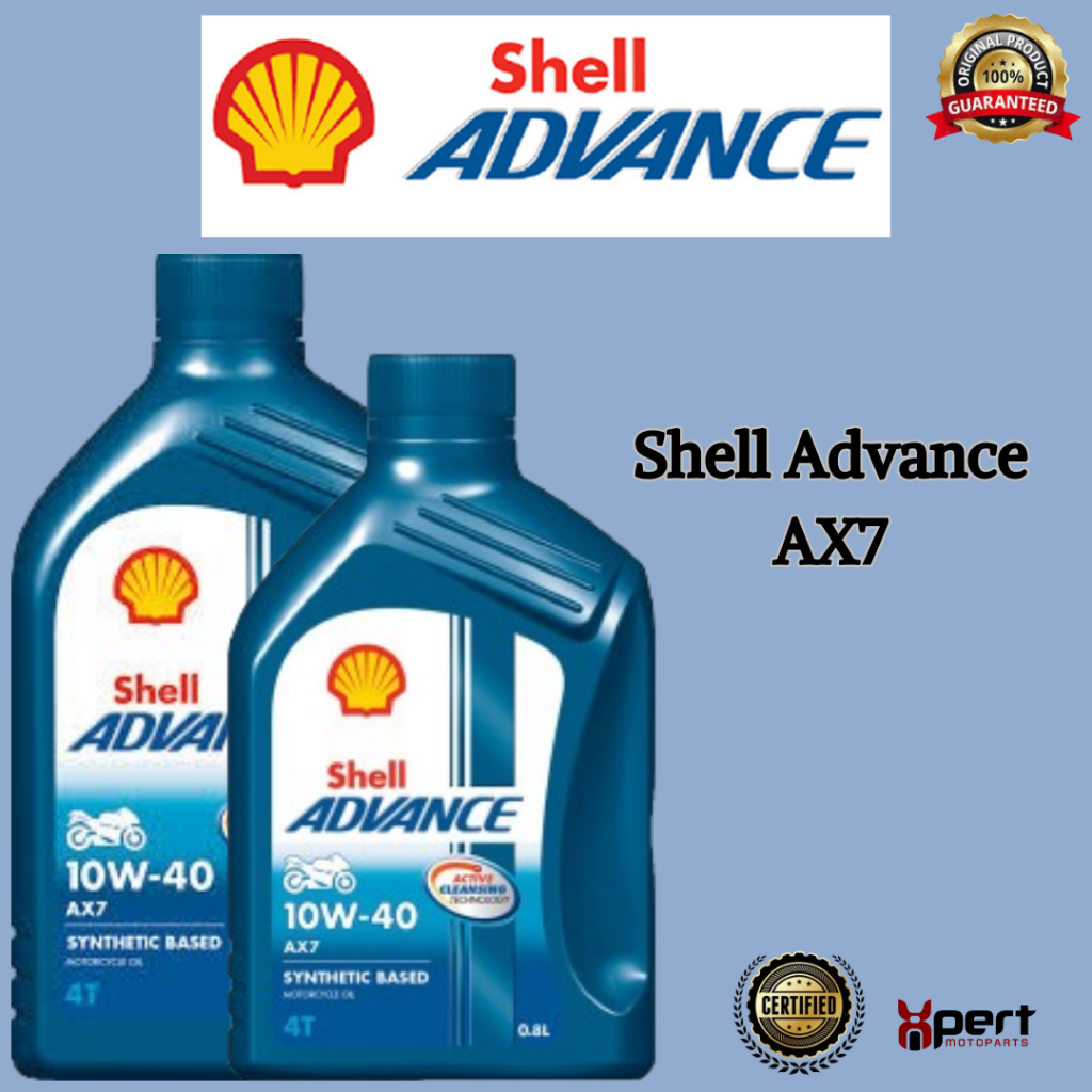 SHELL ADVANCE 4T A X 7 10W-40 800 ML/1 LITER | Shopee Philippines