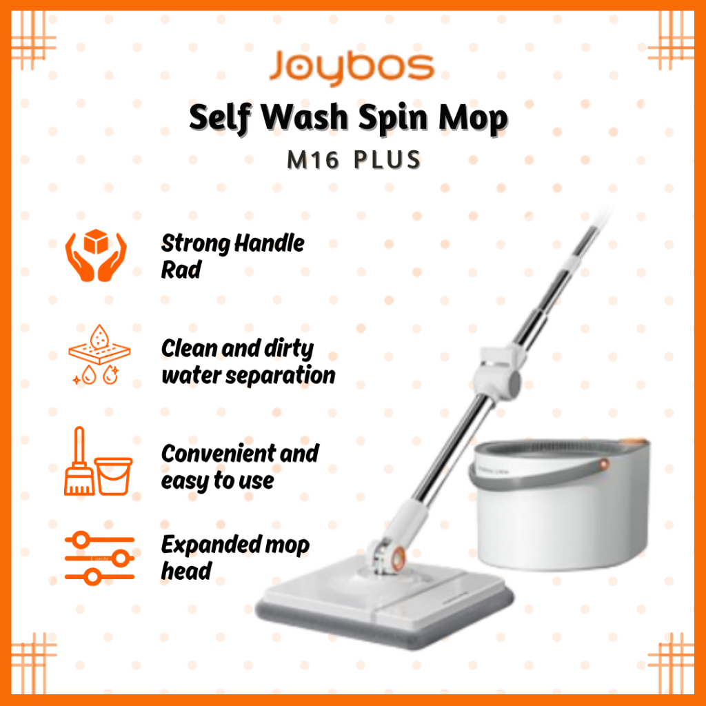 Joybos new 360 Spinner Flat Mop Clean and dirty water separation tank Self Wash Spin Mop/cloth ...