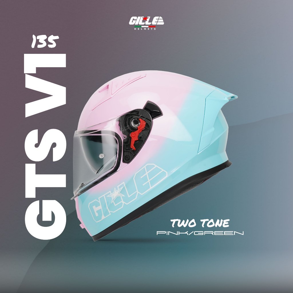 GILLE 135 V1 Two Tone Dual Design Visor Full Face Motorcycle Helmet ...