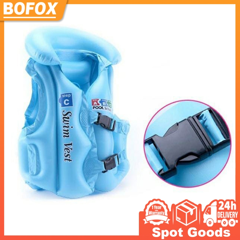 Children's Swimming Safety Vest Children's Kids Inflatable Safety Swim ...