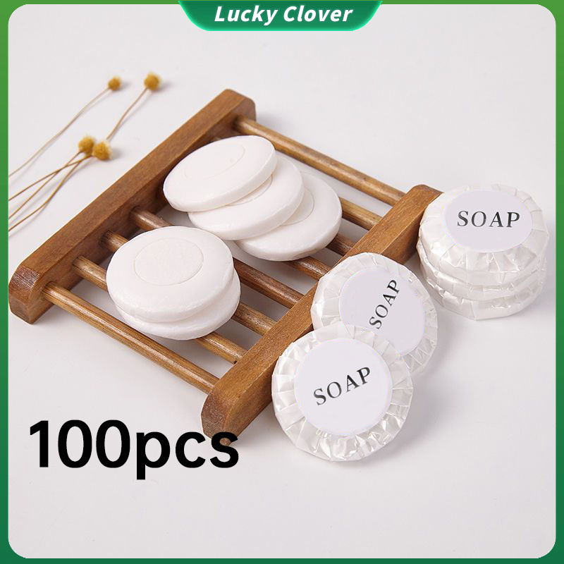 100Pcs 10g Disposable Hotel Soap Round Bath Soap Guest Soap Travel Soap ...