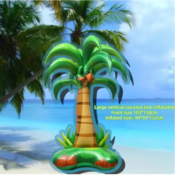 Foil Coconut Tree Palm Tree Balloon with Foil Hawaiian Style Palm Tree ...