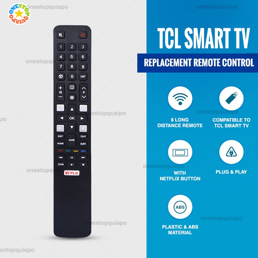 OSQ High Quality TCL Smart TV Replacement Remote Control RC802N ...