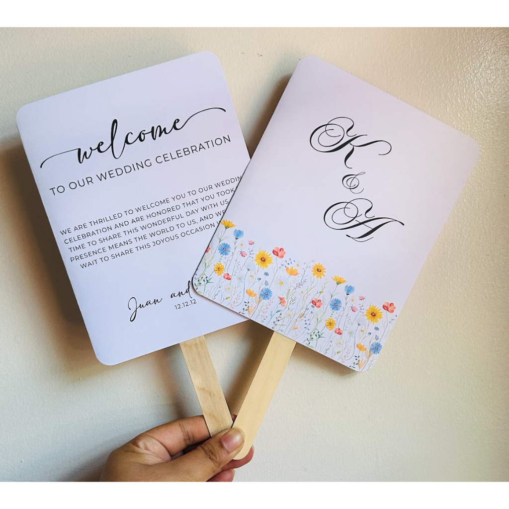Wedding Fan | Event Fan | giveaways | souvenir | Custom | 1 pc | Shopee ...