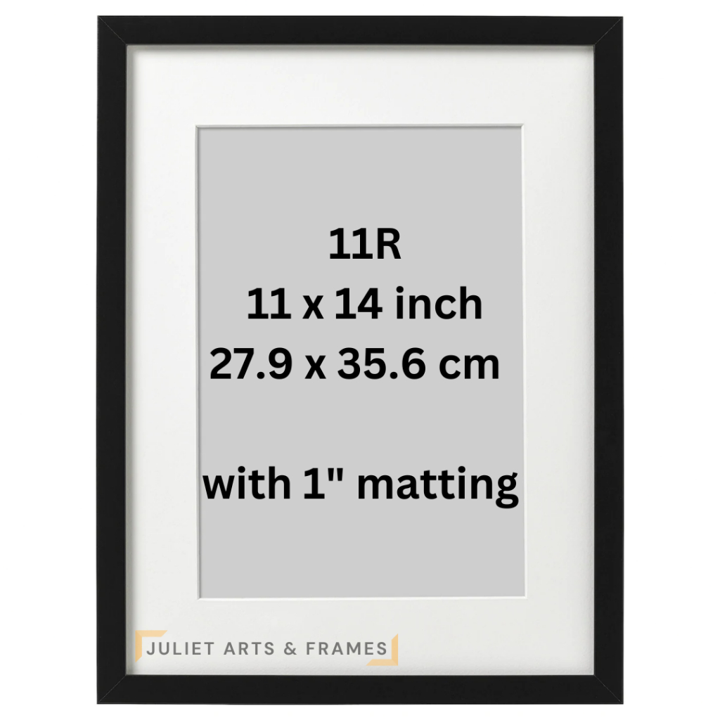 11R - 11 x 14 inch FRAME with 1 inch MATTING - WALL DECOR (ONE INCH ...