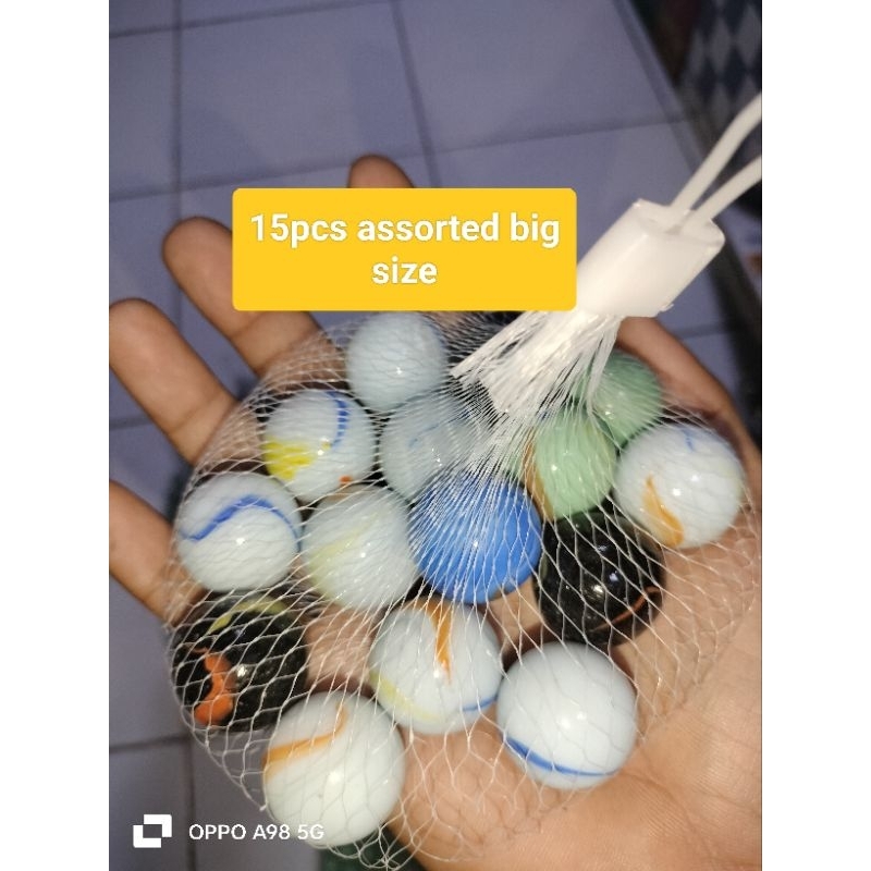 big marble holen 15pcs/net assorted color jolen toy | Shopee Philippines