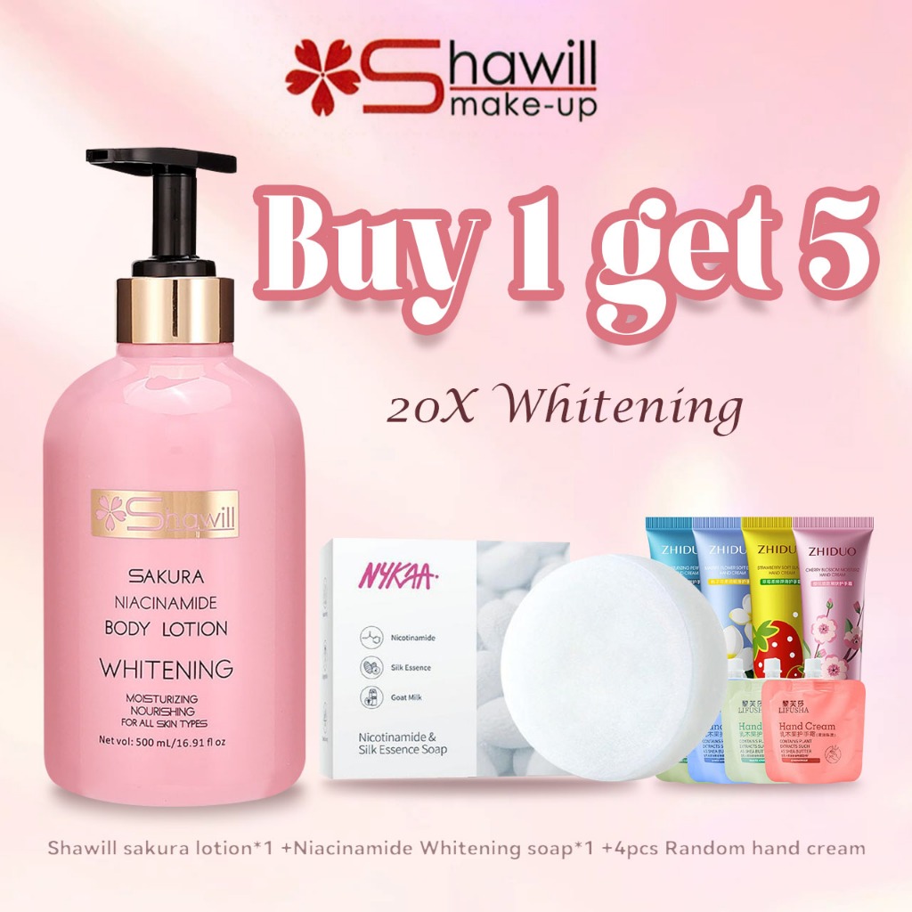 Shawill niacinamide body lotion sakura blossom care whitening lotion cherry extract moisturizing ...