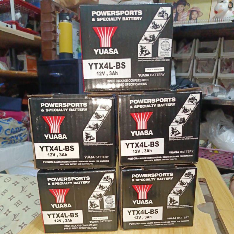 BATTERY YUASA 4L FOR RAIDER JFI / SHOOTER FI FOR BETTER NO LO BATTERY ...