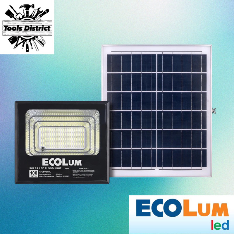 Ecolum Split Type Solar LED Floodlight 100W CFL51100DL | Shopee Philippines