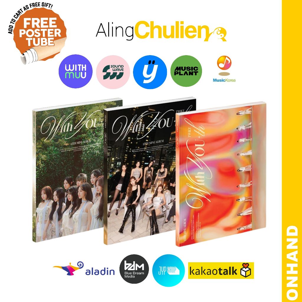 TWICE - 13th Mini Album WITH YOU-TH Withmuu Soundwave Muplant MuKor Yes24 BDM JYPShop | Shopee ...