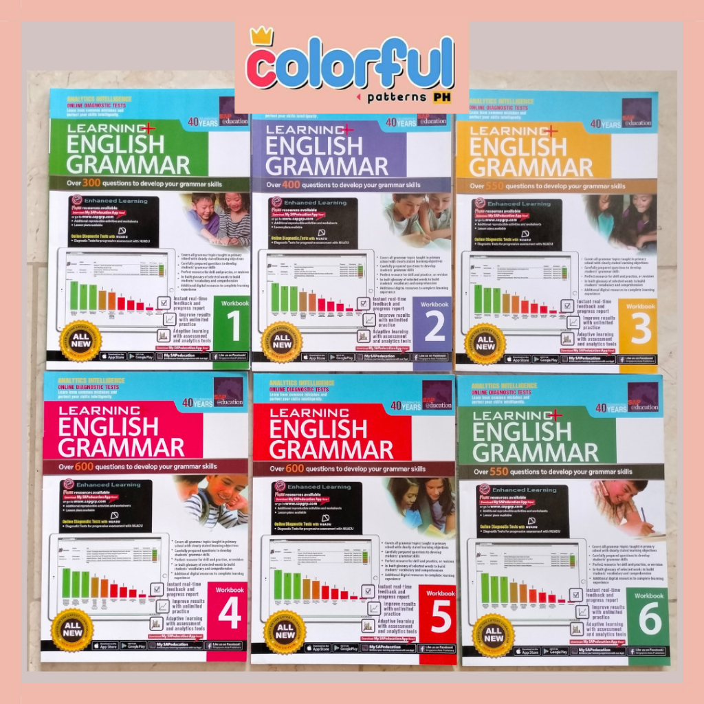 (6 books/set) SAP Learning English Grammar Workbooks 1 to 6 | Shopee ...