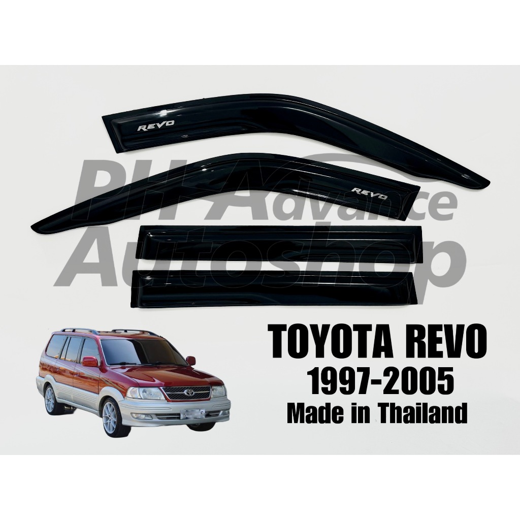 Window Door Visor Toyota Revo 1997-2005 Rain Visor Sunvisor Car ...