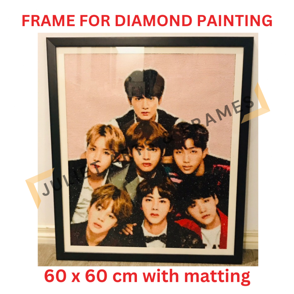 60 x 60 cm FRAME with 1 inch MATTING for DIAMOND PAINTING (ONE INCH ...