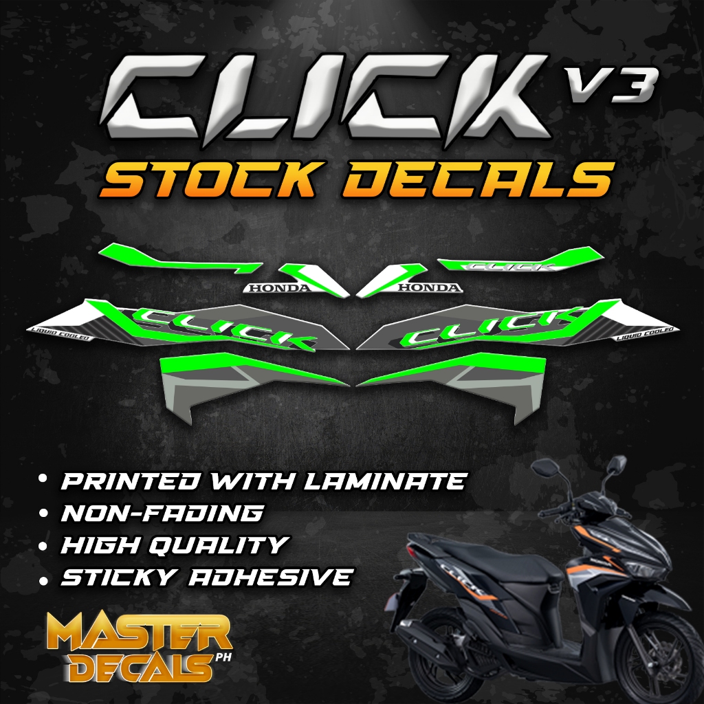 Honda Click V3 Stock Decals High Quality Printed and Laminated | Shopee ...