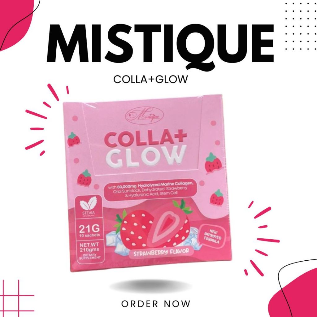 Mistique Colla Glow Collagen and Gluta Drink (10 sachets) | Shopee ...