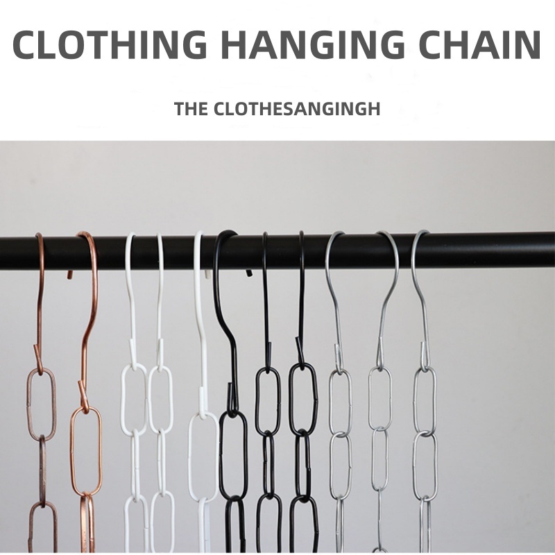 Clothing display hanging iron chains, clothing store display racks ...