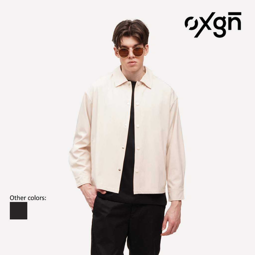 OXGN Nylon Jacket For Men (Black/Bone) | Shopee Philippines