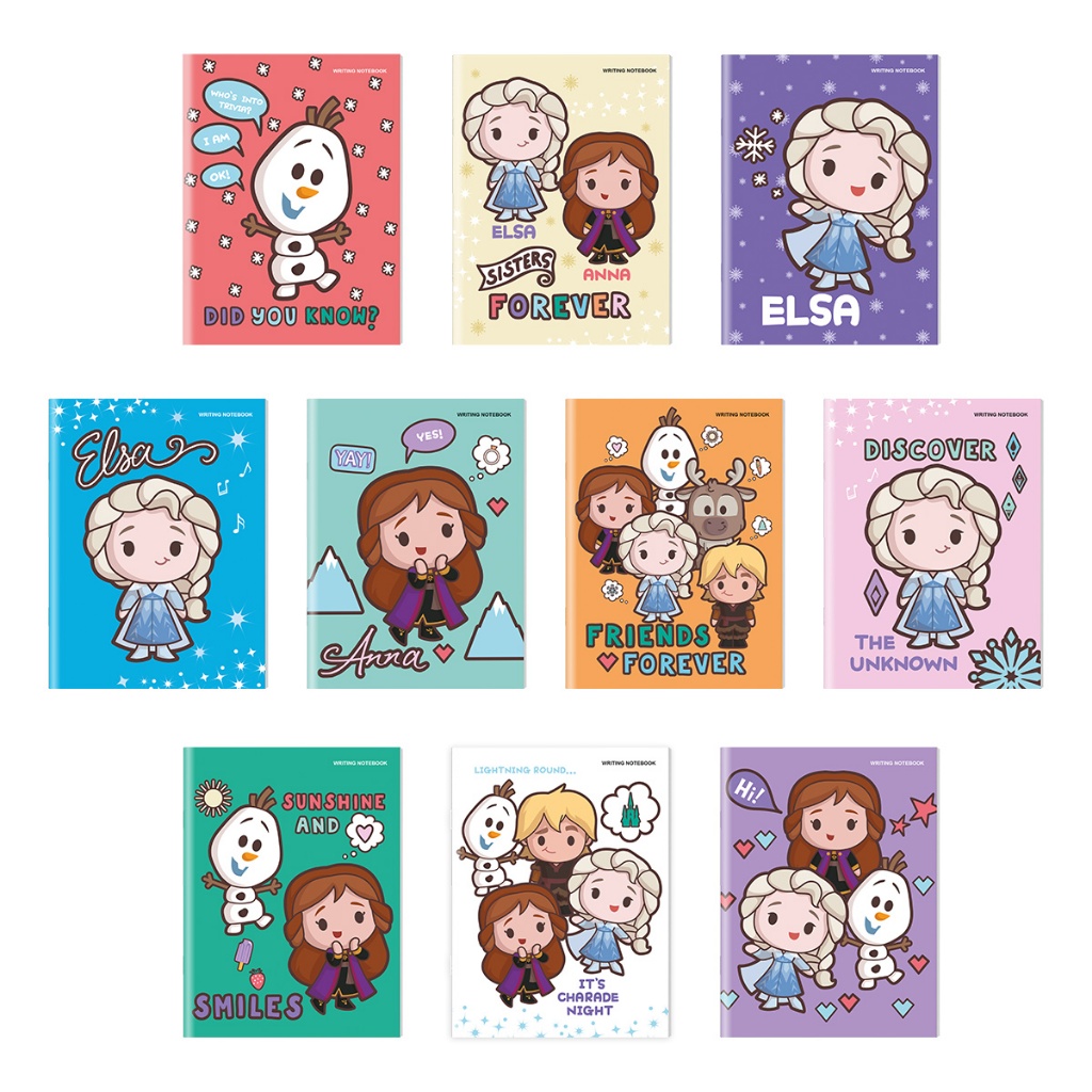 Orions Frozen Chibi Writing Notebook 80 Sheets Set of 10 | Shopee ...