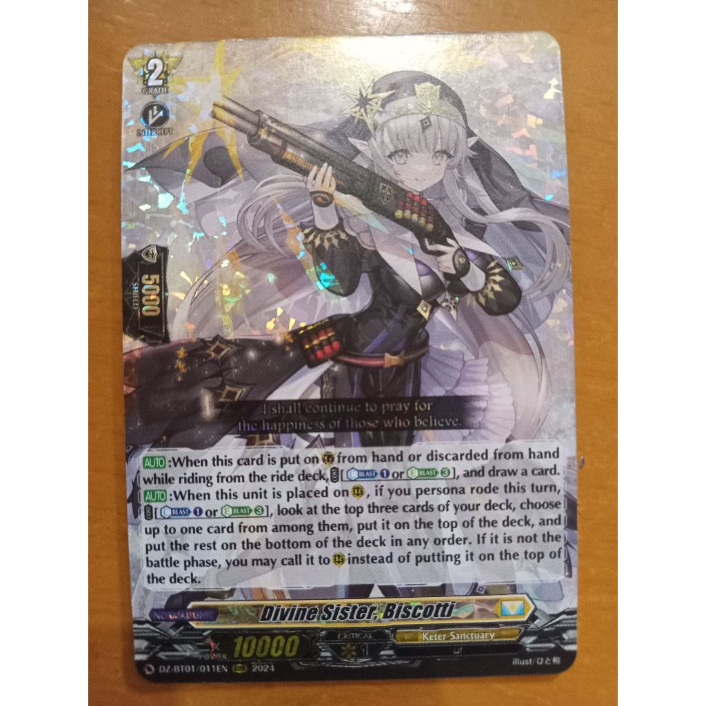 CFV Divine Sister, Biscotti RRR DZ-BT01 Keter Sanctuary Cardfight Vanguard English | Shopee ...